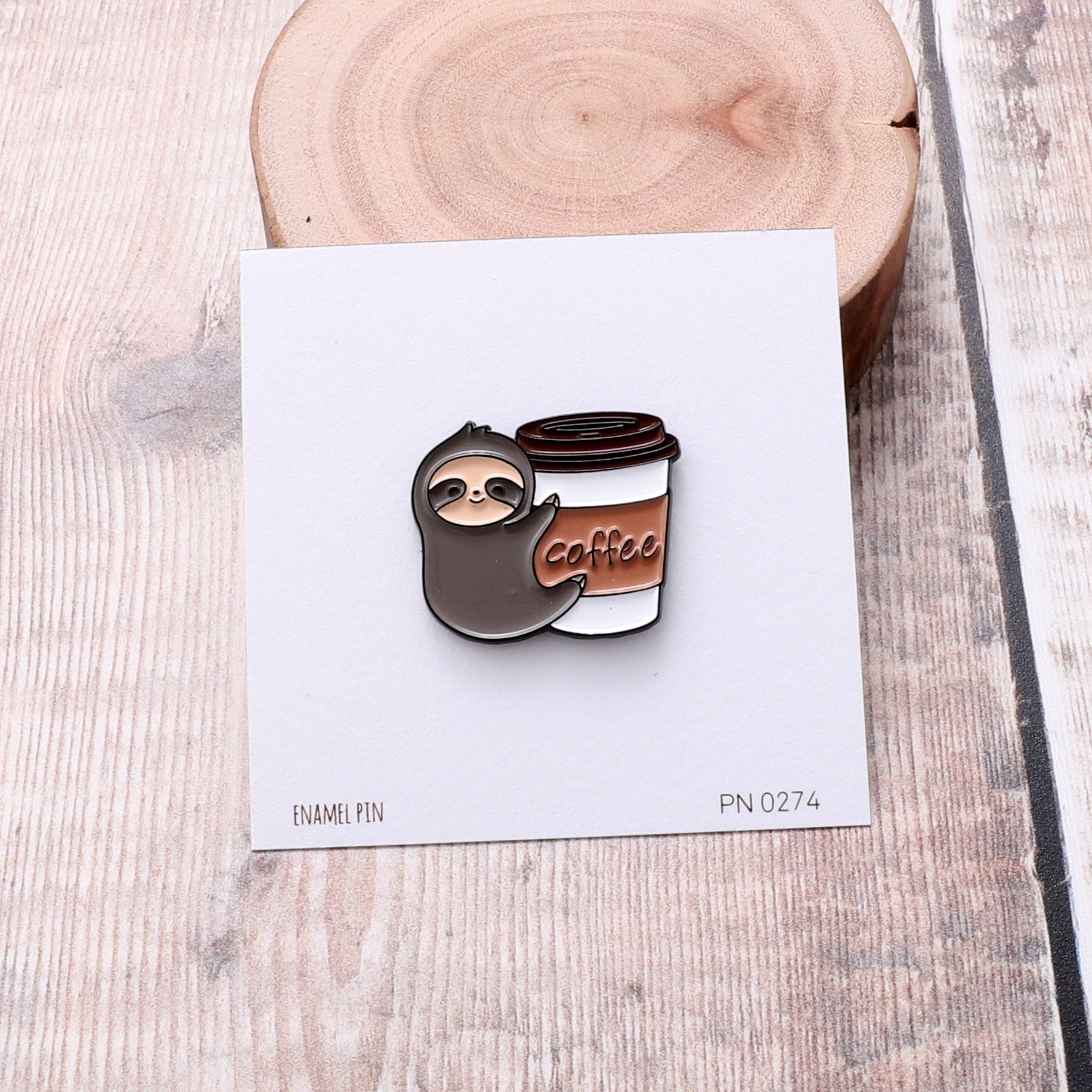 PN0274 COFFEE SLOTH – attic creations