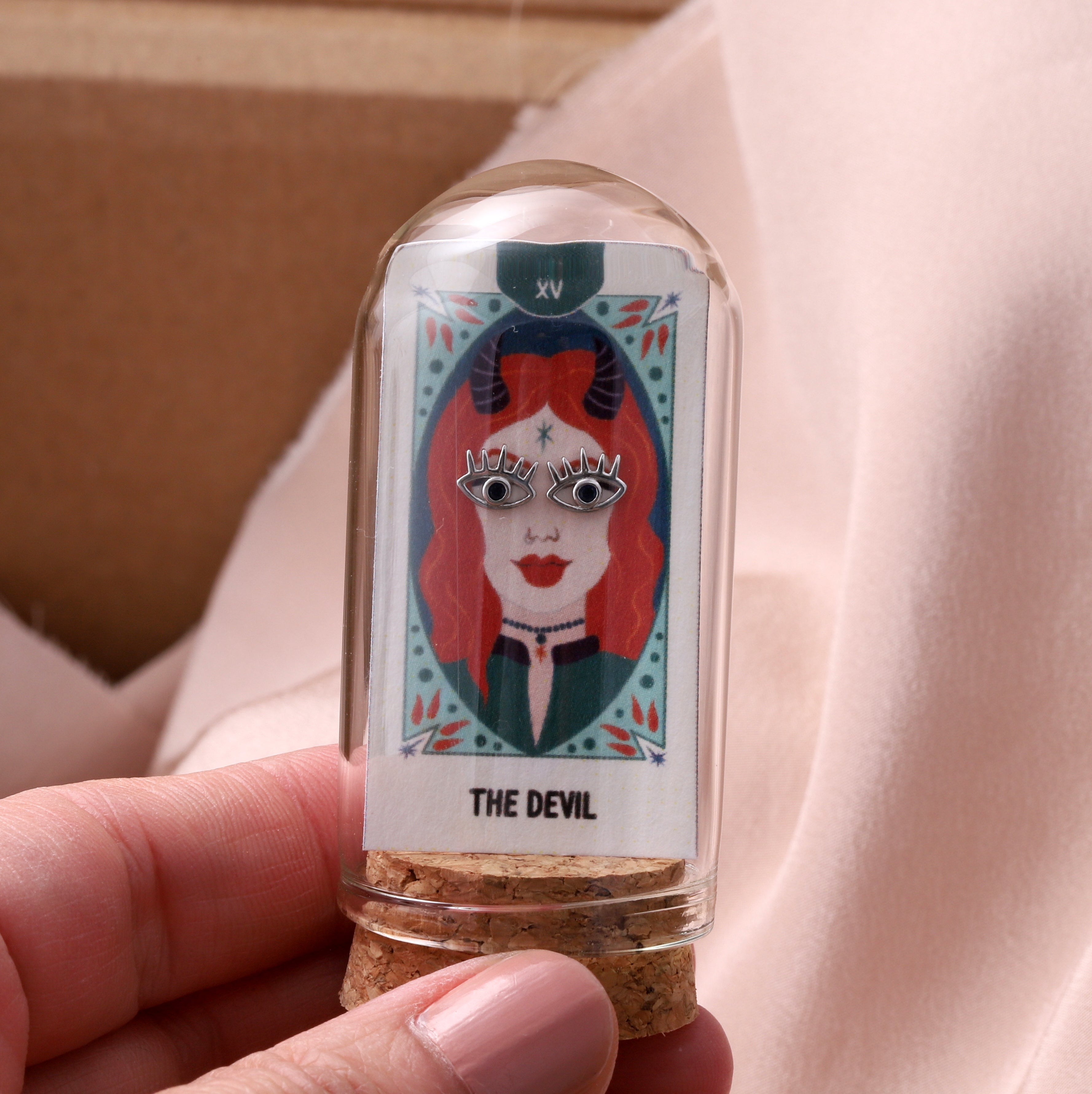 TT71016 THE DEVIL Evil Eye Earrings with Lashes – attic creations