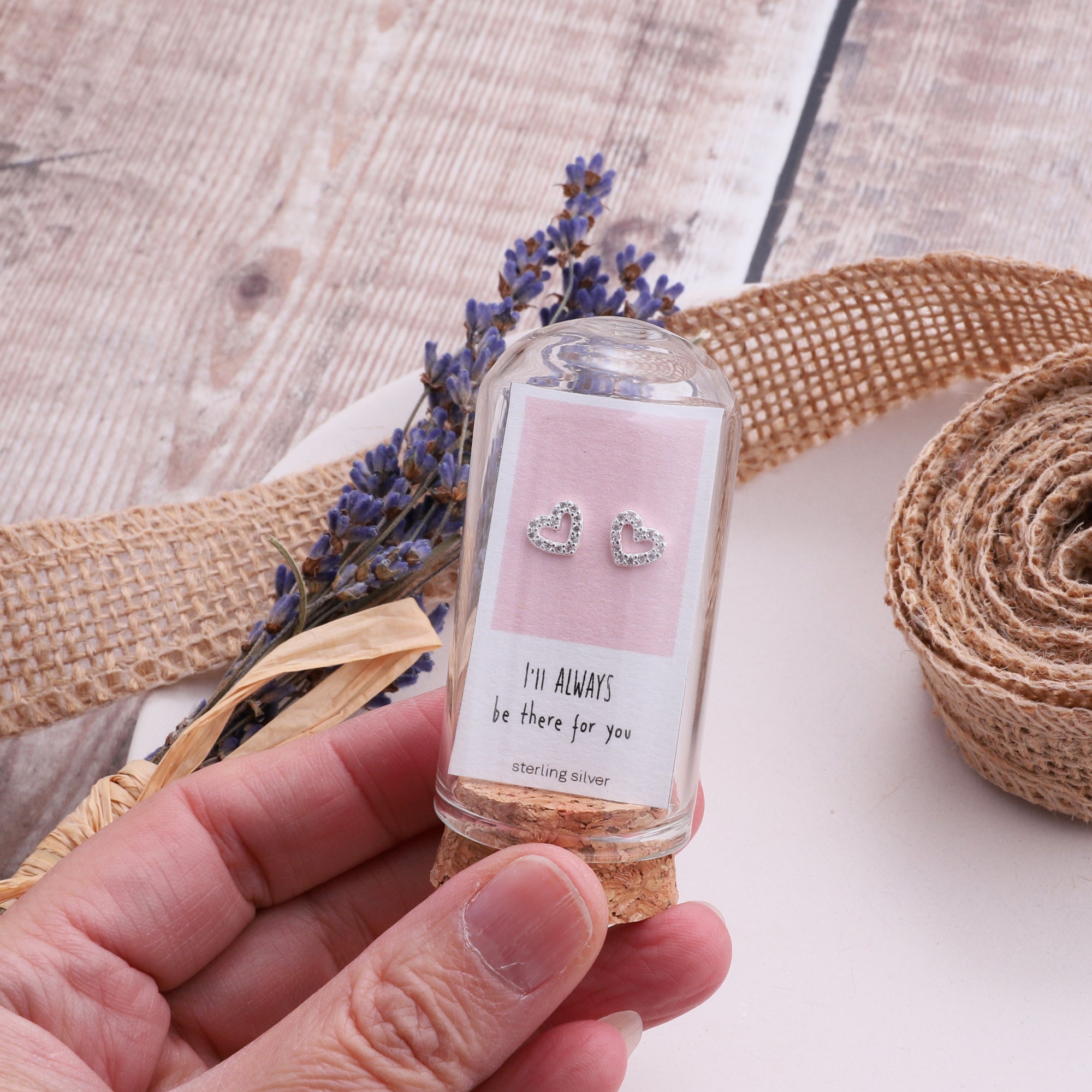 TT60033 I will always be there for you..heart earrings – attic creations