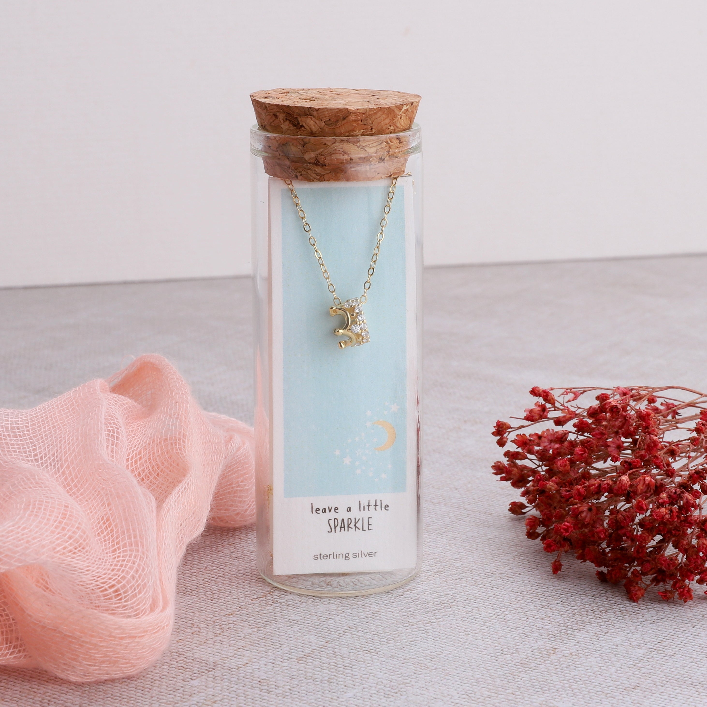 ST8067 crown necklace 14k gold – attic creations