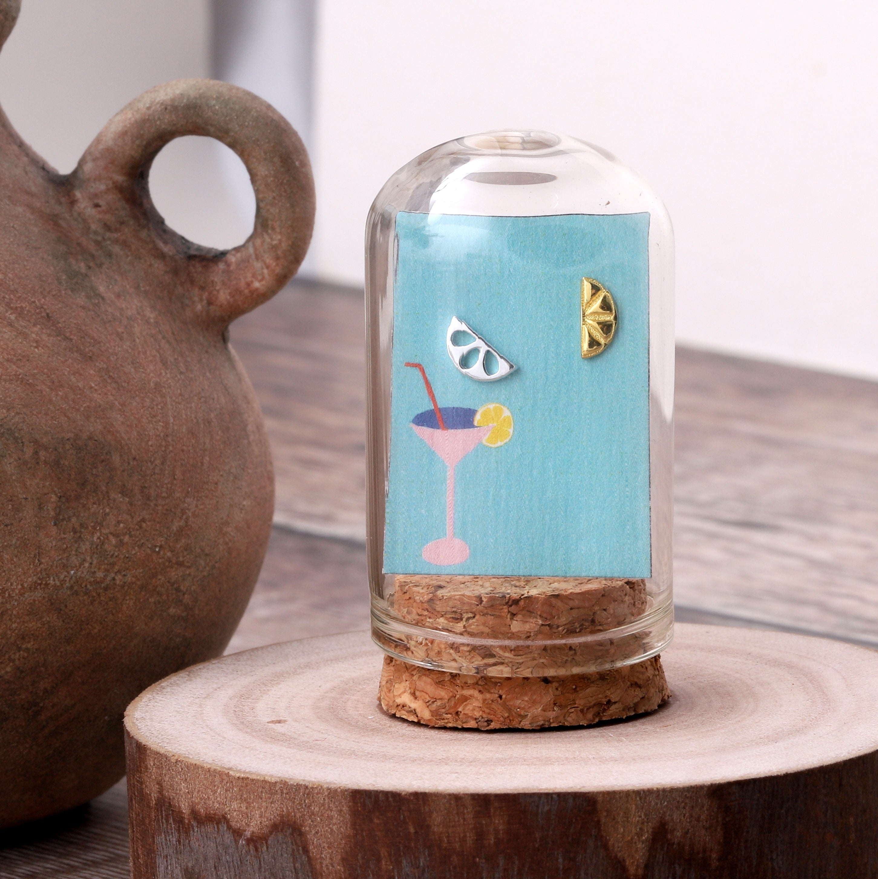 TT53017 British Life Asymmetrical lemon slice SILVER/GOLD – attic creations