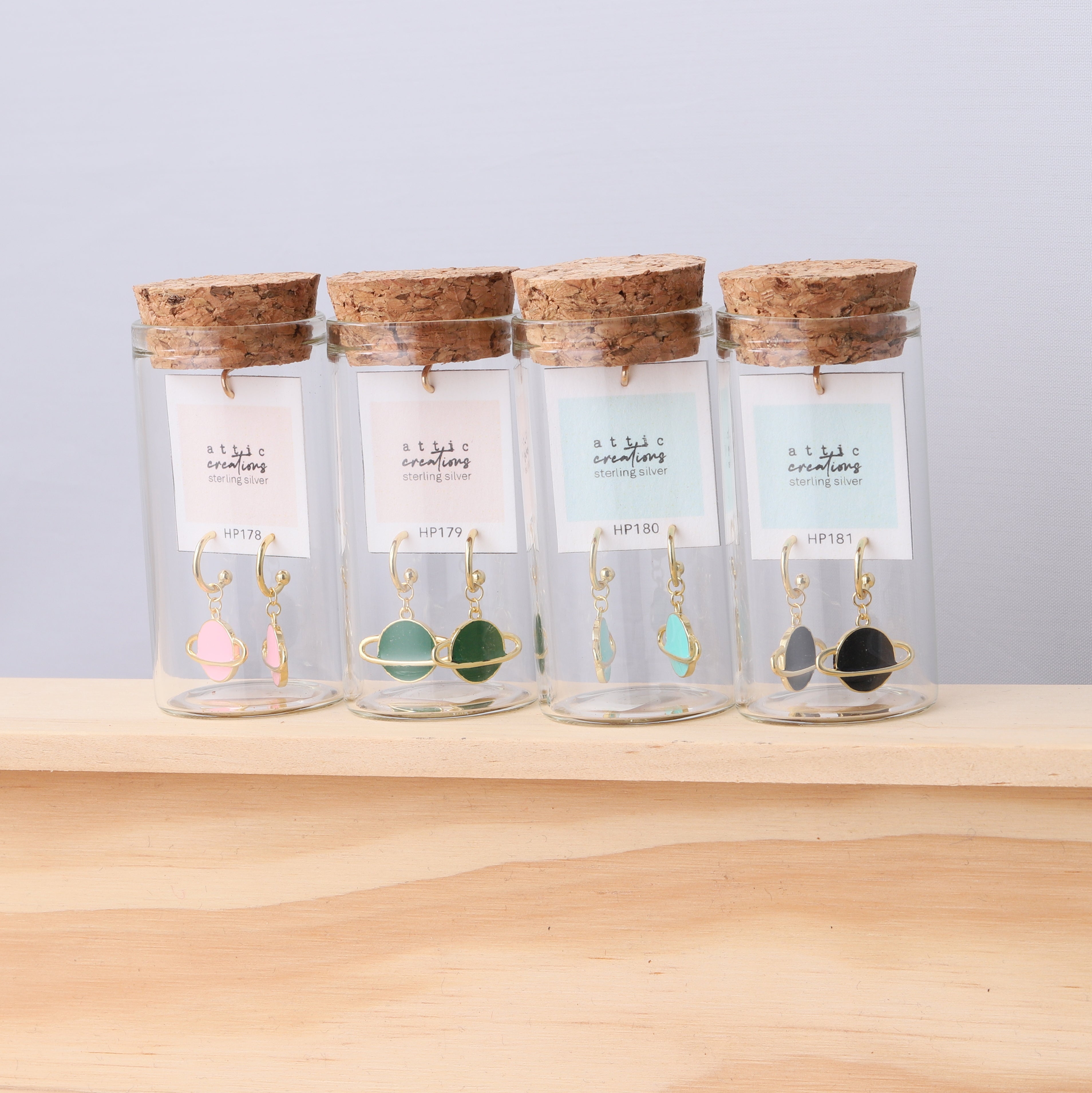 HP178/181 Enamel Planet Hoop Gold – attic creations