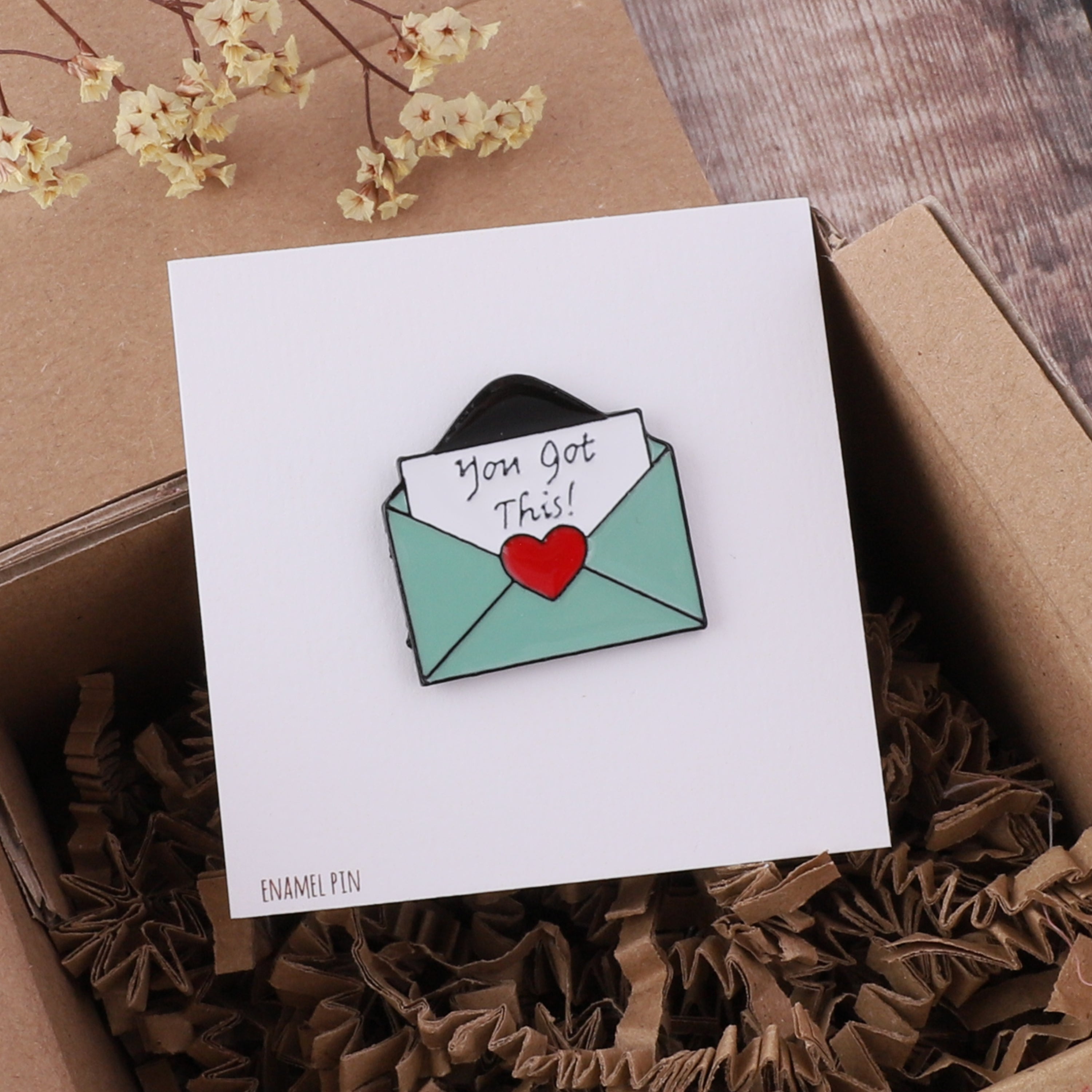 PN0201 you got this green envelope pin – attic creations