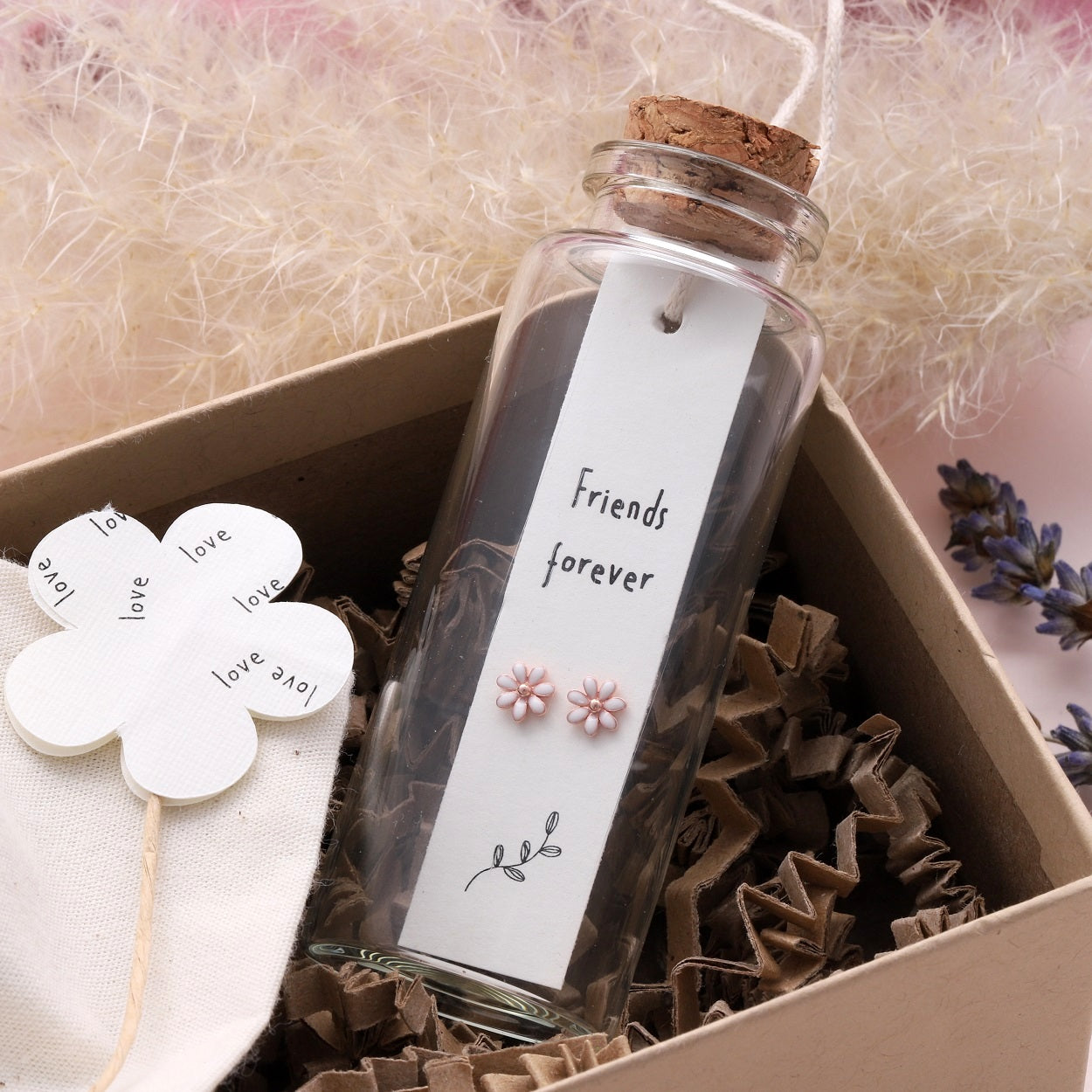 BT021 Earrings In A Message Bottle 'Friends Forever' – attic creations