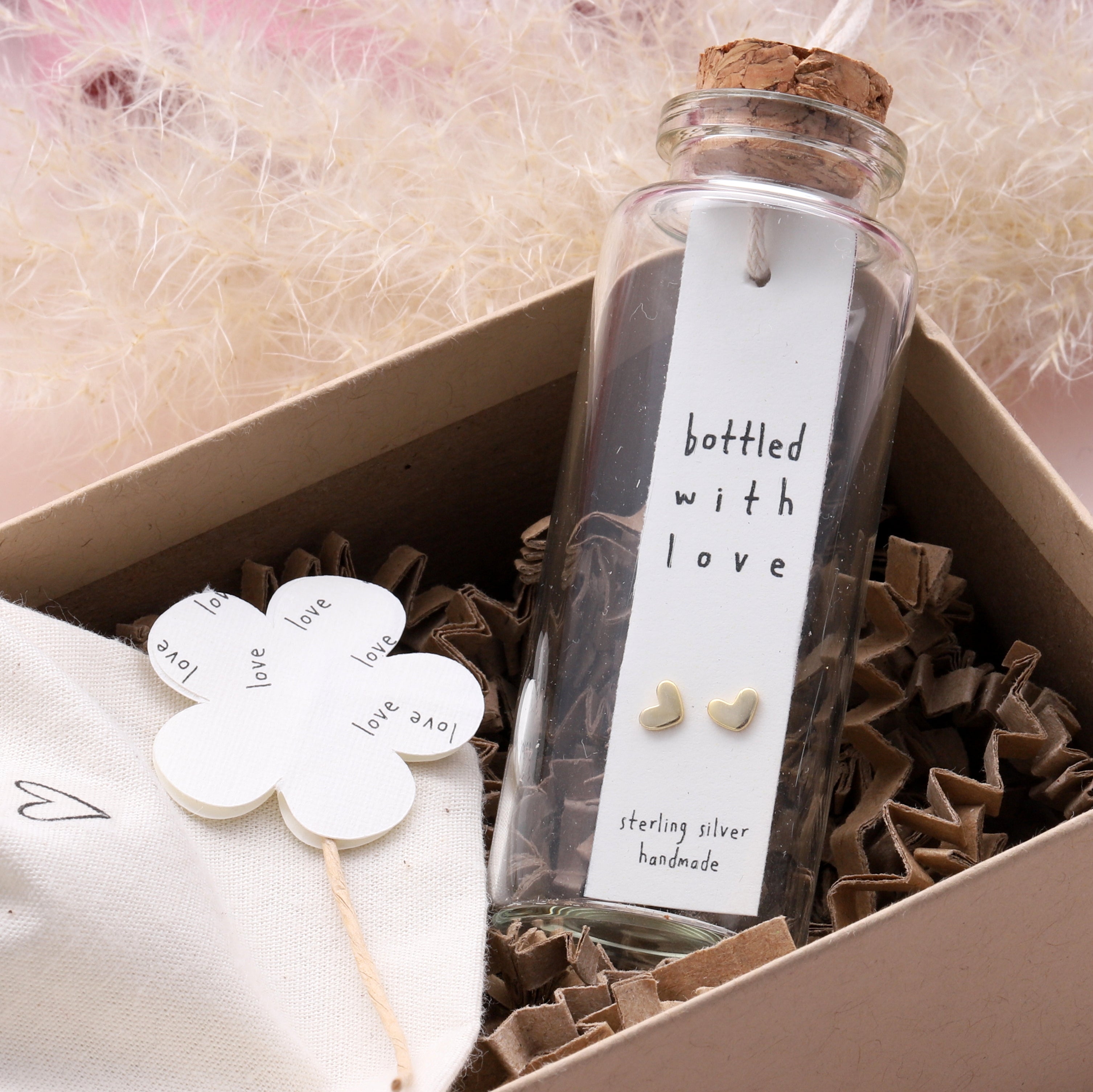 BT028 Message Bottle Earrings 'Bottled With Love' – attic creations